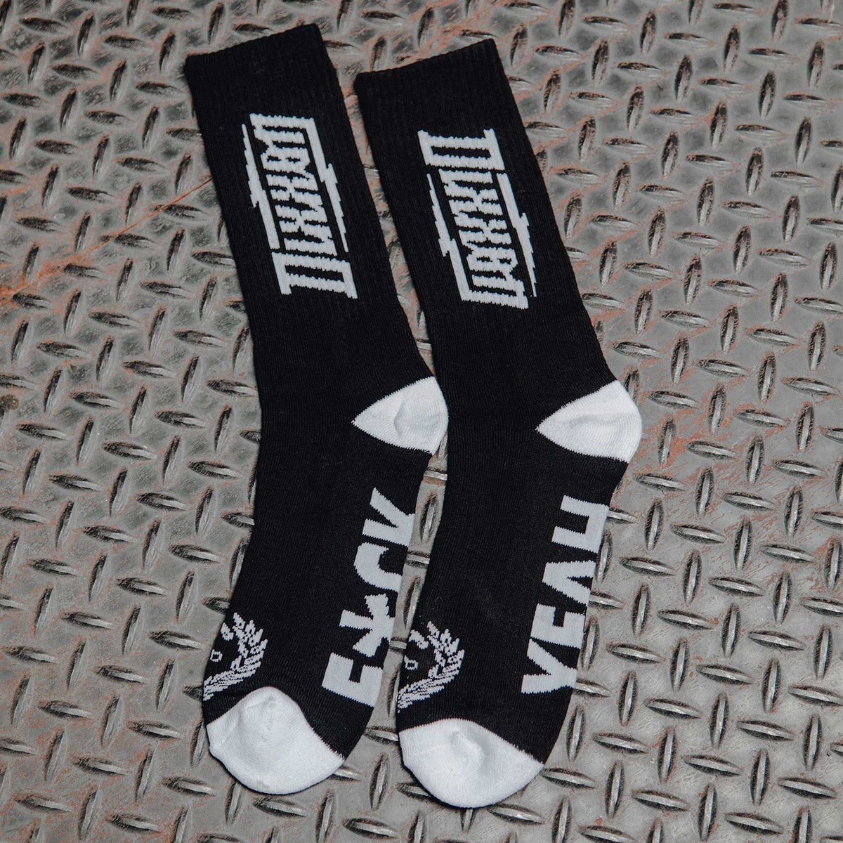 White Bolt Premium Crew Socks - Black | Dixxon Flannel Co. – DIXXON UK