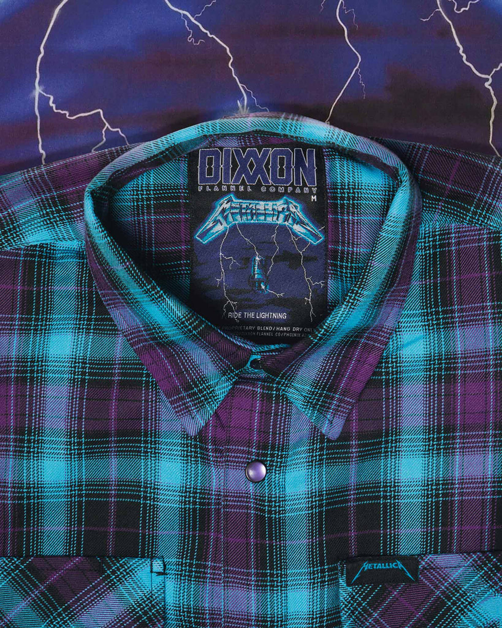 Metallica Ride The Lightning Flannel Dixxon Flannel Co Dixxon Uk