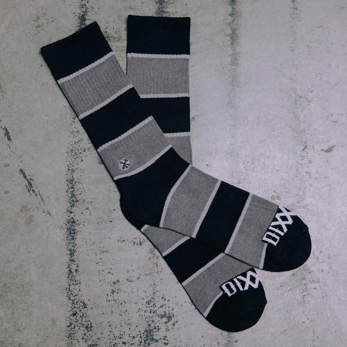 Trust Black Gray Stripe Premium Crew Socks | Dixxon Flannel Co. – DIXXON UK